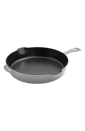 STAUB 11-inch Enameled Cast Iron Traditional Deep Skillet - Graphite Grey
