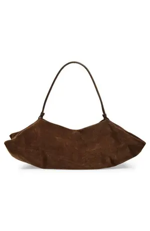 Altuzarra Origami Studded Suede Shoulder Bag - Chocolate