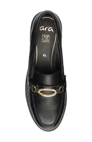ARA Camellia Lug Sole Bit Loafer - Black