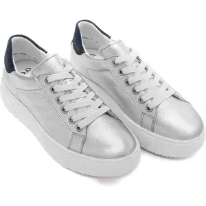 ARA Mikky Platform Sneaker - Silver W/blue