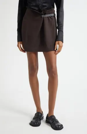 JW Anderson Leather Tab Miniskirt