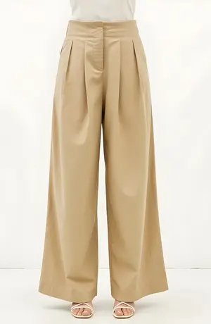 MODENAIRE Pleated Wide-leg Trousers