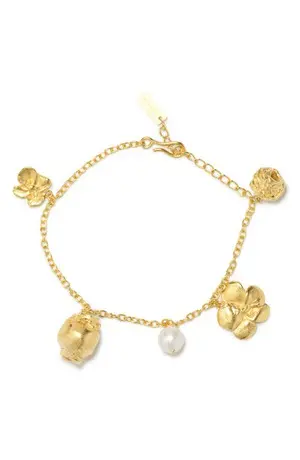 Completedworks Tumbled Charm Bracelet - 18ct Gold Plated