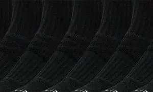 STRIDELINE 8-pack Half Calf Socks - Black