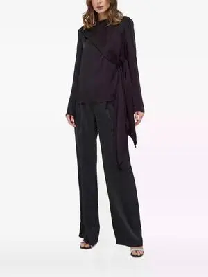 Bardot Draped Tie-front Blouse