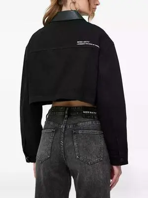 Miss Sixty Cropped Trimmed-collar Denim Jacket