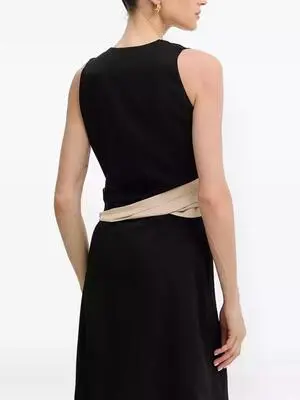 BOSS Two-tone Wrap Mini Day Dress