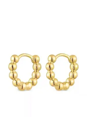 TOUS Beaded Hoop Earrings - Gold