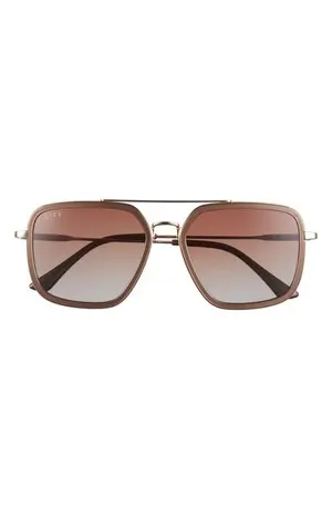 DIFF Jordan Navigator Square Polarized Sunglasses Moscow Mule/brown Gradient