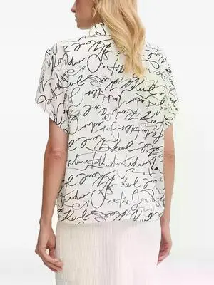 Karl Lagerfeld Script-print Short-sleeve Top