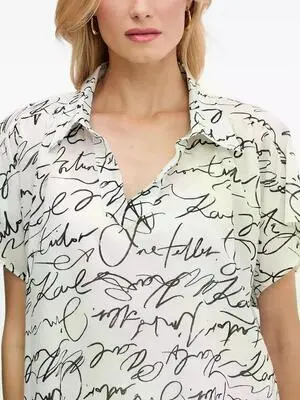 Karl Lagerfeld Script-print Short-sleeve Top