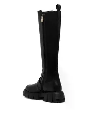 Moschino Buckle Knee-high Boots