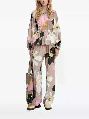 Stine Goya Floral-print Belted Blouse