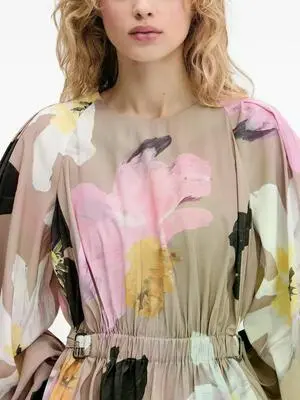 Stine Goya Floral-print Belted Blouse