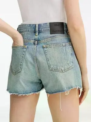 WON HUNDRED Frayed-hem Denim Shorts