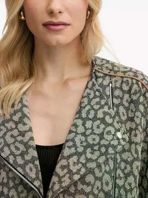 BOSS Leopard-pattern Biker Jacket