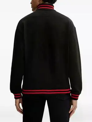Hugo Crest-embroidered Half-zip Sweatshirt