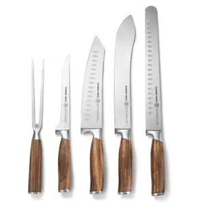 SCHMIDT BROTHERS CUTLERY Zebra Wood 6-piece Bbq Knife Set
