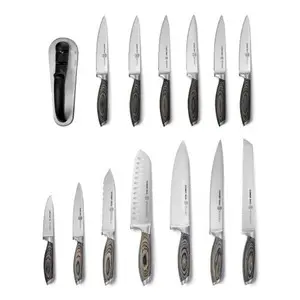 SCHMIDT BROTHERS CUTLERY Bonded Ash 15-piece Knife Block Set