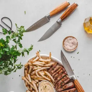 SCHMIDT BROTHERS CUTLERY Zebra Wood 4-piece Steak Set