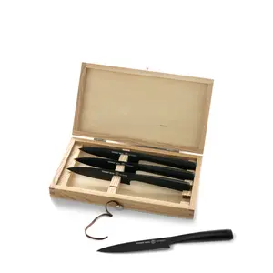 SCHMIDT BROTHERS CUTLERY 4-piece Steak Set - Black