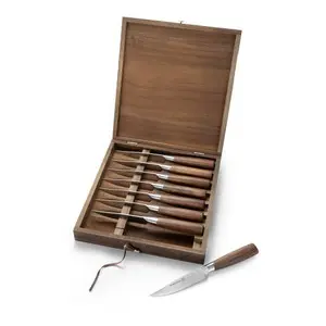 SCHMIDT BROTHERS CUTLERY Delta 8-piece Knife Block Set - Brown