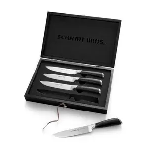 SCHMIDT BROTHERS CUTLERY Heritage 4-piece Steak Set - Black