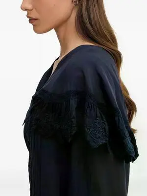 HOSS INTROPIA Embroidered Ruffled Top