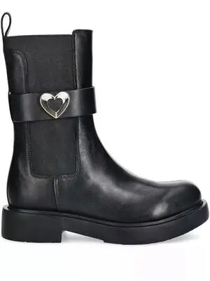 Moschino Leather Zip Up Boots
