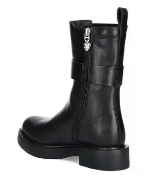 Moschino Leather Zip Up Boots