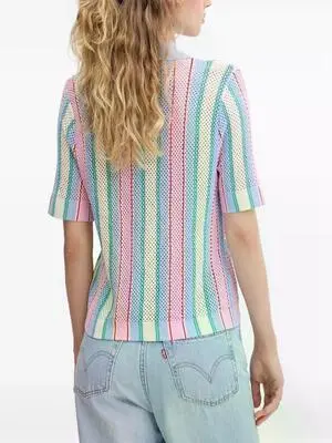Stine Goya Striped Open-knit Shirt