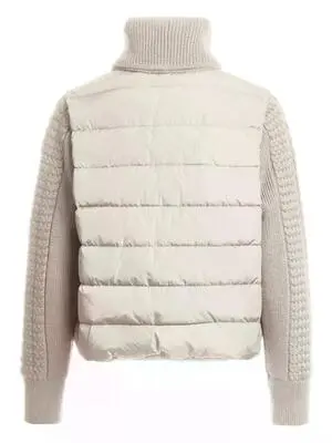 PARAJUMPERS Quilted Jacket With Knitted Sleeves