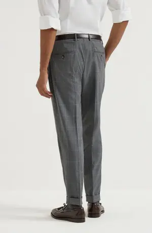 Brunello Cucinelli Virgin Wool Formal Fit Trousers