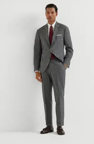 Brunello Cucinelli Virgin Wool Formal Fit Trousers