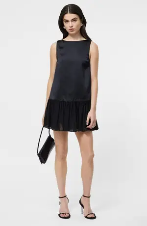 French Connection Marina Slinky Pleated Minidress