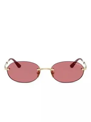 VOGUE EYEWEAR Oval-frame Rimless Sunglasses - Gold