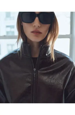 Mango Mela Faux Leather Jacket