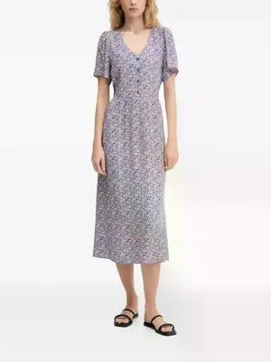 Marc O'polo Floral-print Button-front Midi Dress