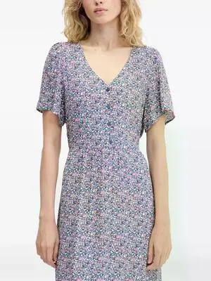 Marc O'polo Floral-print Button-front Midi Dress