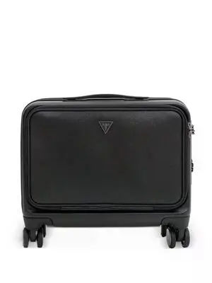 Guess Logo-plaque Wheeled Luggage - Black