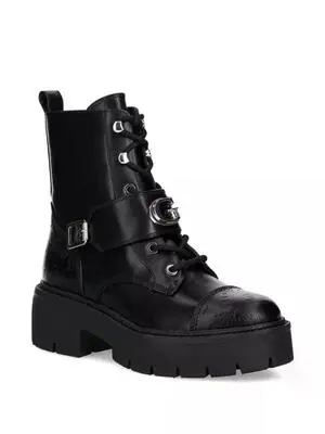 Guess Buckle-embellished Combat Boots
