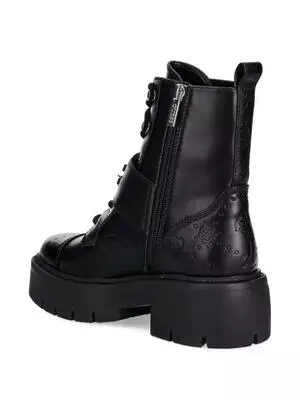 Guess Buckle-embellished Combat Boots