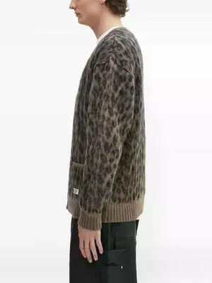 WACKO MARIA Leopard-print Button Cardigan
