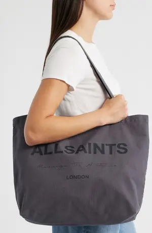 ALLSAINTS Cotton Canvas Tote - Sunil Blue