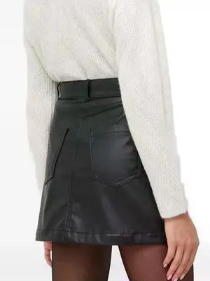 BOSS Leather Mini Skirt With Pockets
