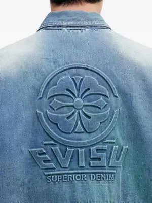 EVISU Embossed-logo Denim Jacket