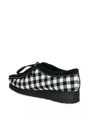 Clarks Gingham-check Flower-embellished Loafers - Black
