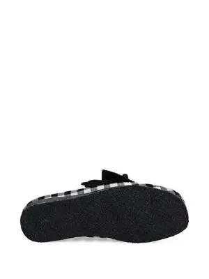 Clarks Gingham-check Flower-embellished Loafers - Black