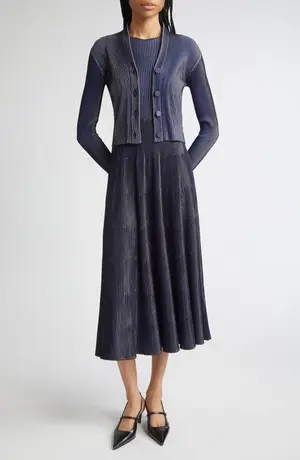 Emporio Armani Stripe Rib Cardigan