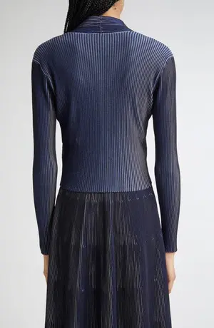 Emporio Armani Stripe Rib Cardigan